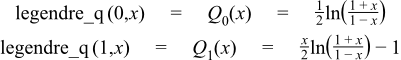Legendre (and Associated) Polynomials - 1.35.0