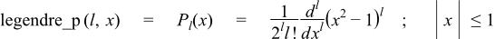 Legendre (and Associated) Polynomials - 1.46.0
